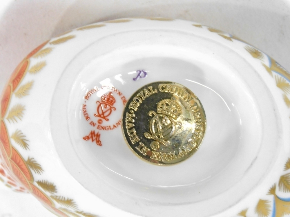 A Royal Crown Derby porcelain Bluebird paperweight, printed mark in red ...