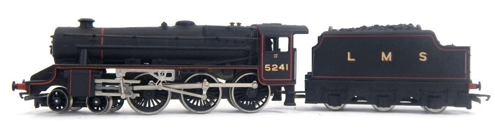 A Hornby OO gauge LMS locomotive Class 5, R858, black livery, 4-6-0, boxed.