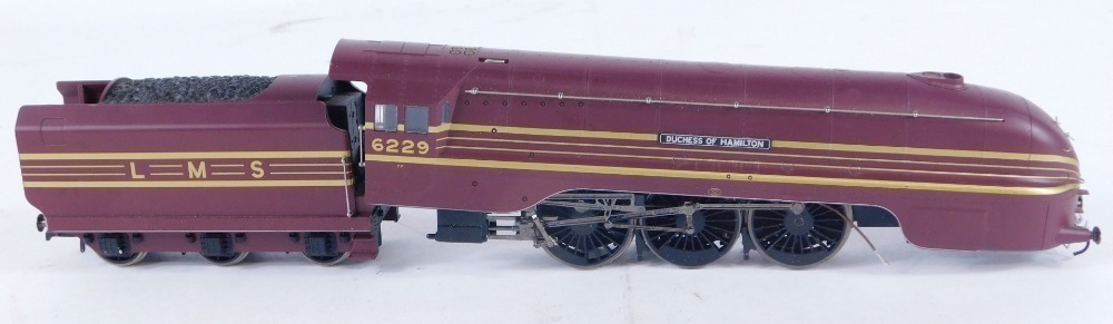 A Hornby OO gauge locomotive Duchess of Hamilton, LMS red livery, 4-6-2 ...