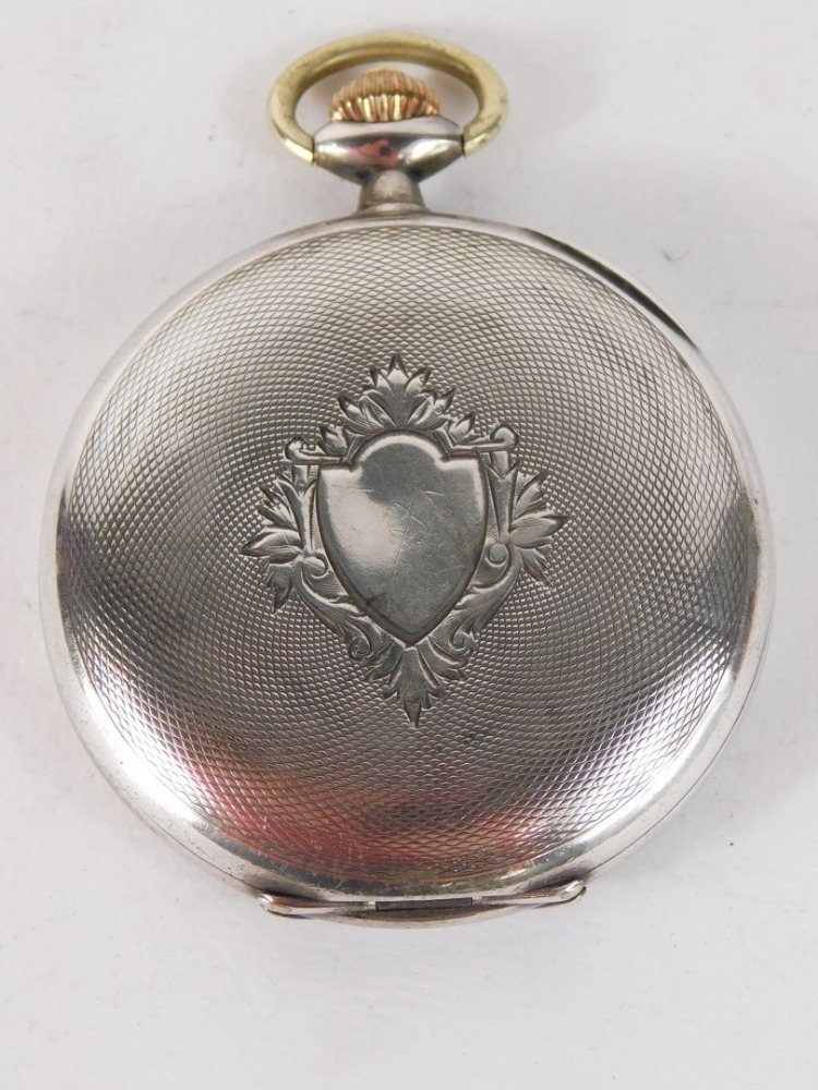 An early 20thC Omega Cadrane Brevete SGDG chronometer, the 5cm diameter ...