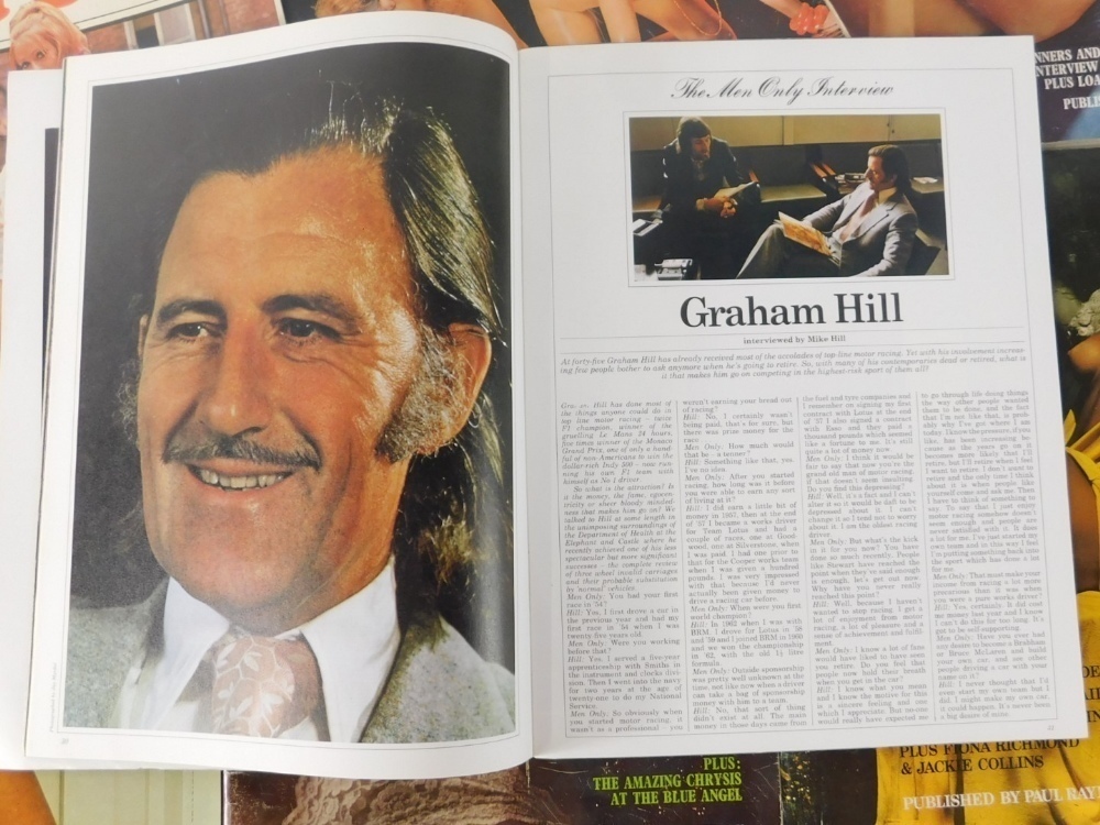 A collection of gentleman's glamour Men Only magazines, from the 1970s ...