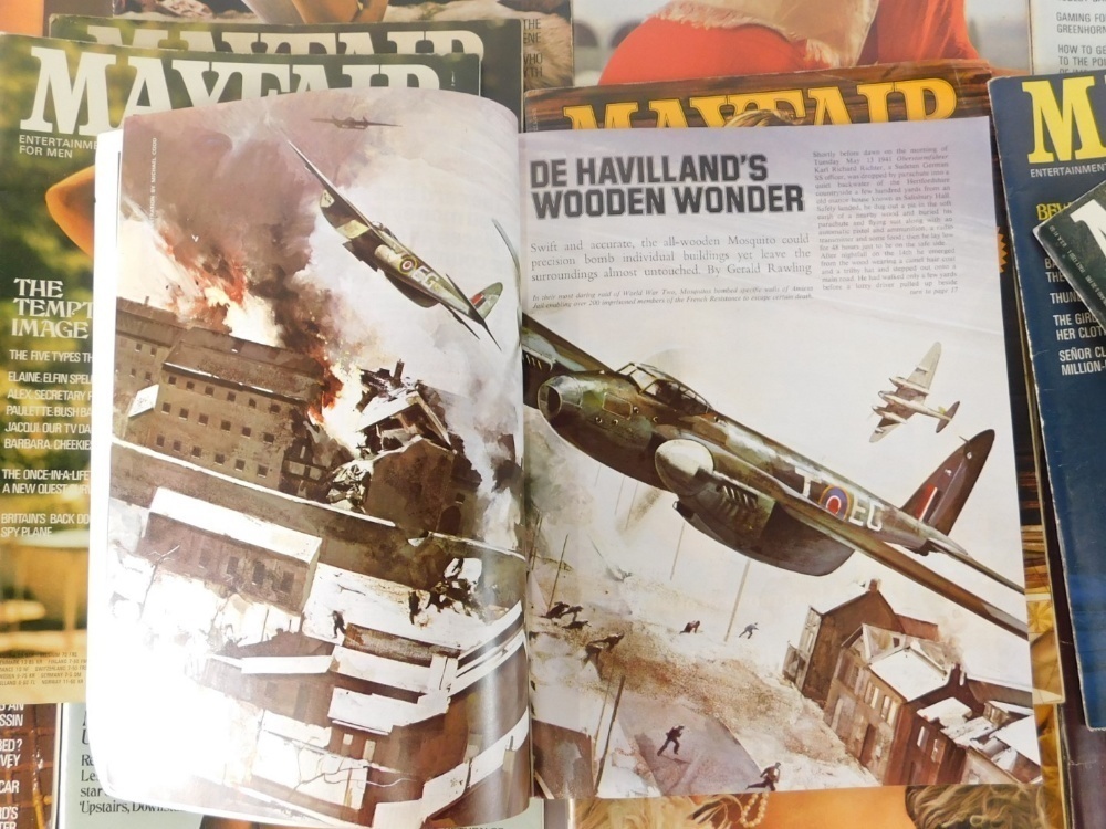 A collection of gentleman's glamour Mayfair magazines, from the 1970s ...