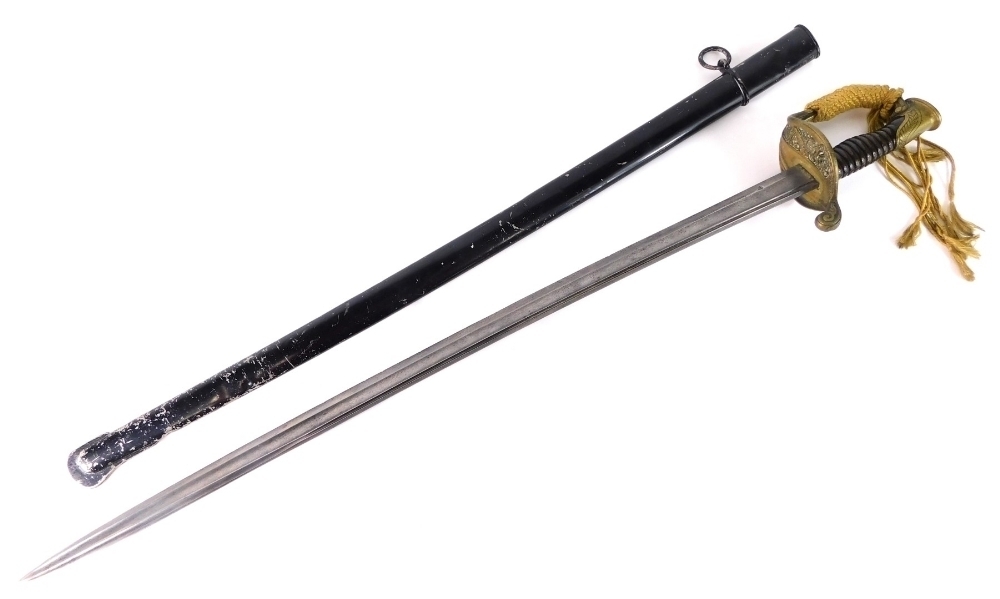 A dress sword, with curved blade, etched De Chat 1900 ...M 1845, with ...
