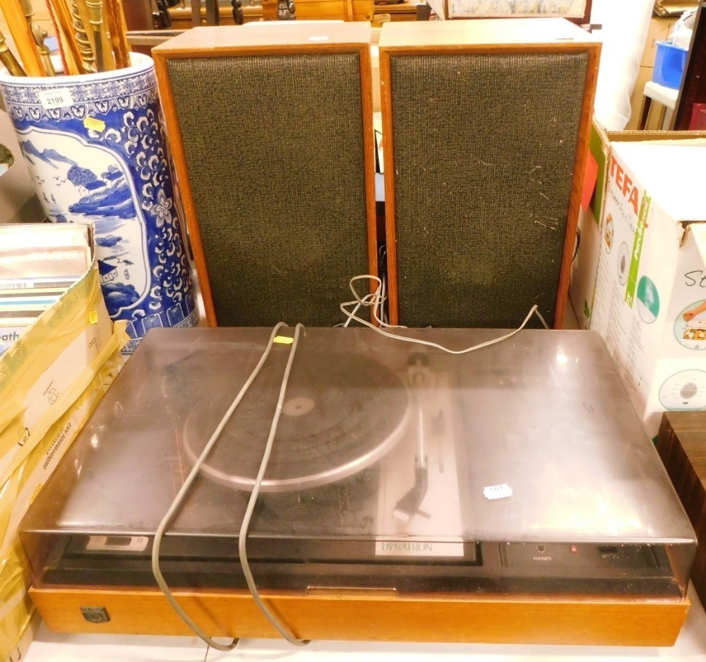 A Dynatron D turntable with Perspex top, model No. HFCC51 serial No ...