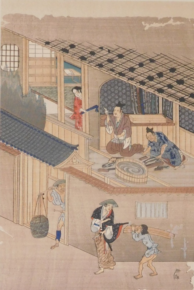After Tosa Mitsuoki (Japanese, 1617-1691). Ten Japanese woodblock ...