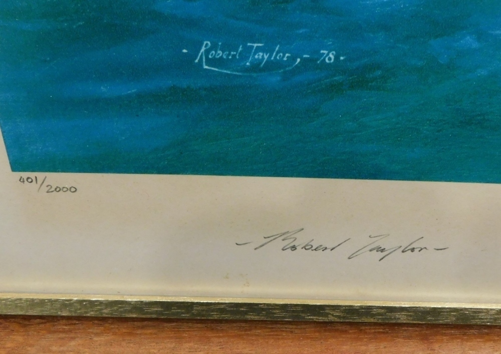 •Robert Taylor (b.1951). HMS Cavalier, artist signed limited edition ...