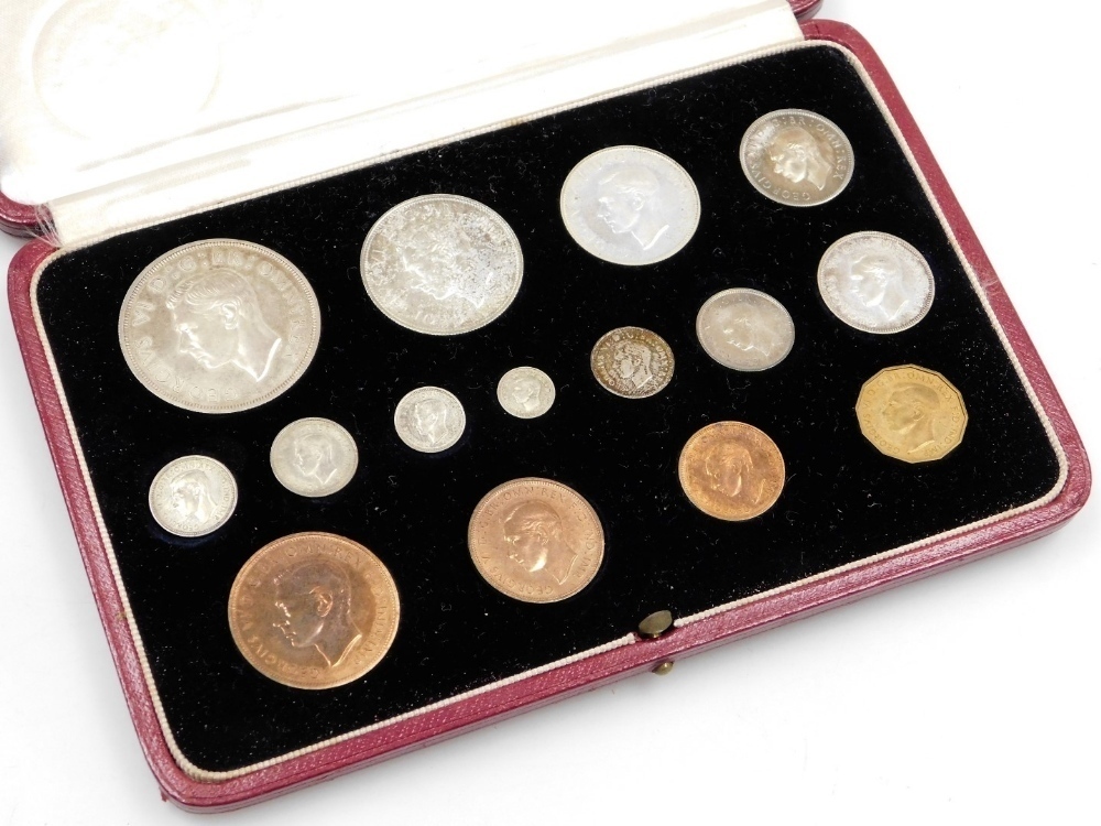 A George VI specimen Coronation coin set for 1937, including Maundy ...
