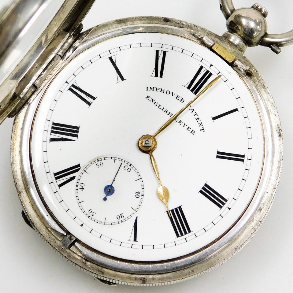 An Edward VII silver pocket watch, open faced, key wind, circular ...