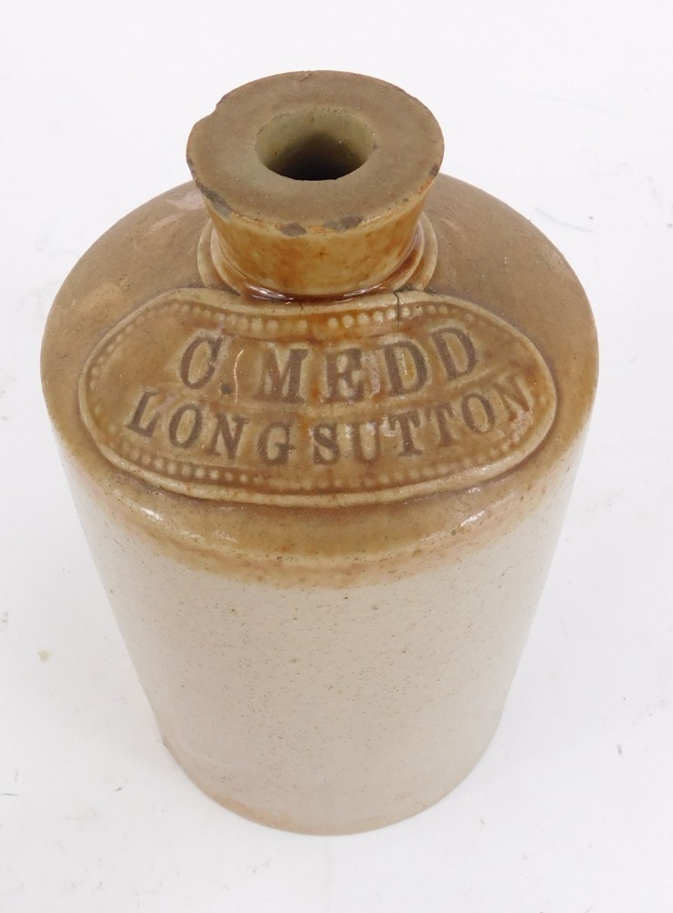 Four items of stoneware, comprising a C Med of Long Sutton stoneware ...
