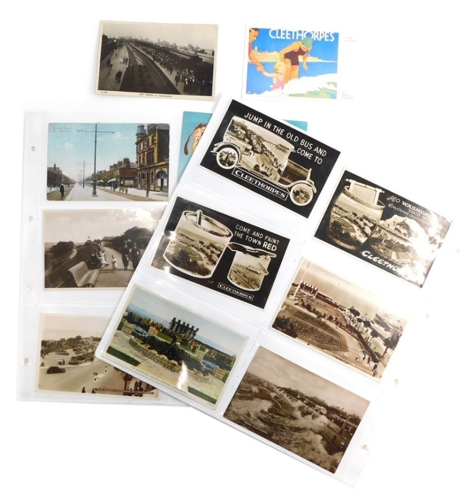 Various 20thC Cleethorpes postcards, Station, Cleethorpes, The Last ...