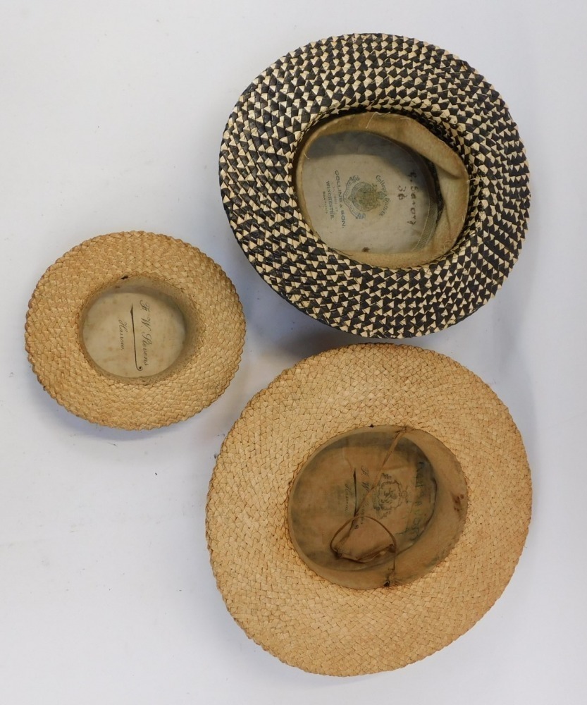 A vintage Harrow School boater, by F W Stevens of Harrow, further ...