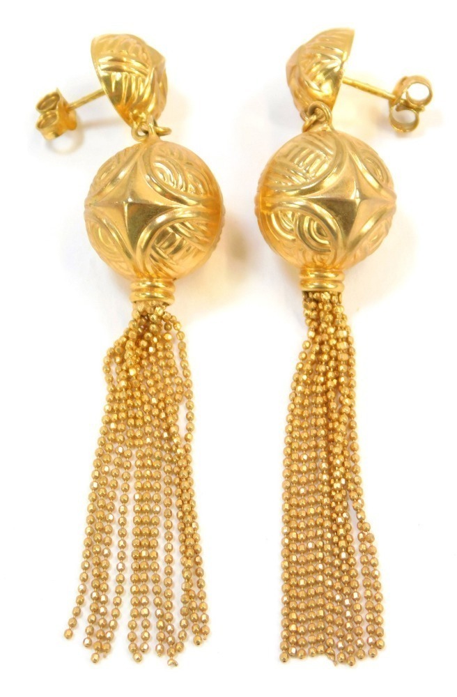 9ct gold tassel earrings store