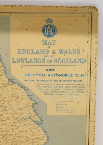 An RAC map of England and Wales and the Lowlands of Scotland, on ...