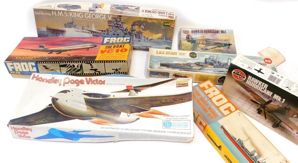 Airfix, Frog, and other model kits, including HMS King George, Hawker ...