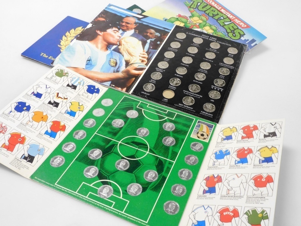 A quantity of coin collection sets, to include Esso 1990 World Cup ...