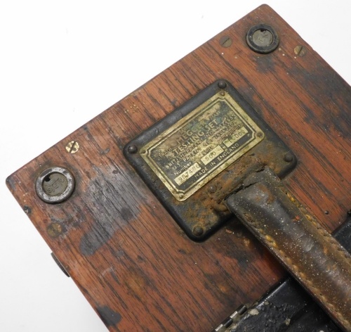 A mid century Megger vintage voltmeter wooden cased testing set, number ...