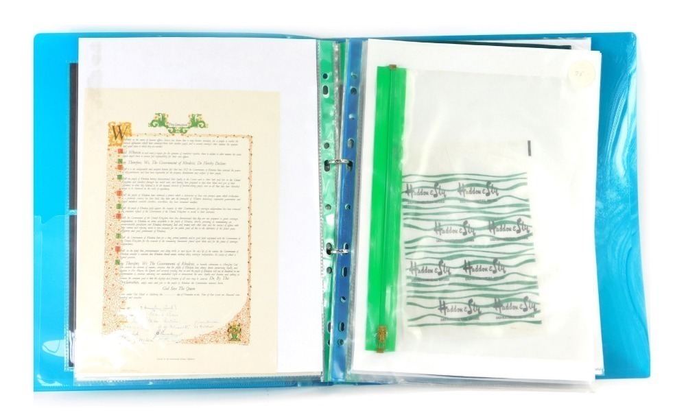 A collection of Rhodesia and Zimbabwe paper notes, with a collection of ...