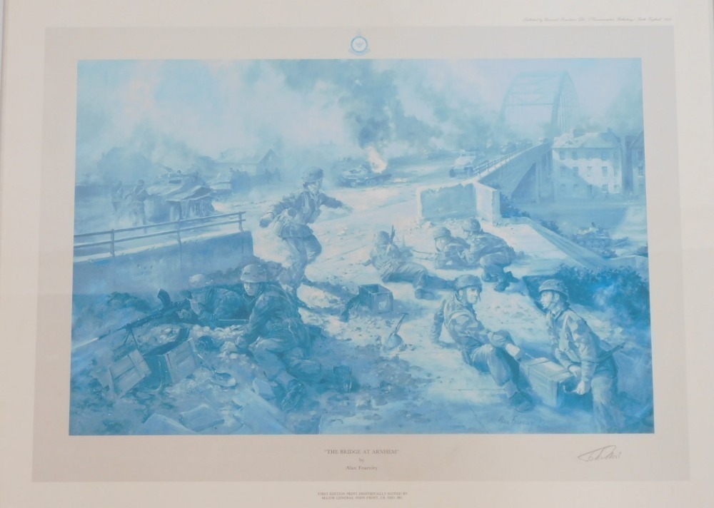 After Alan Fearnley. The Bridge at Arnhem, first edition print ...