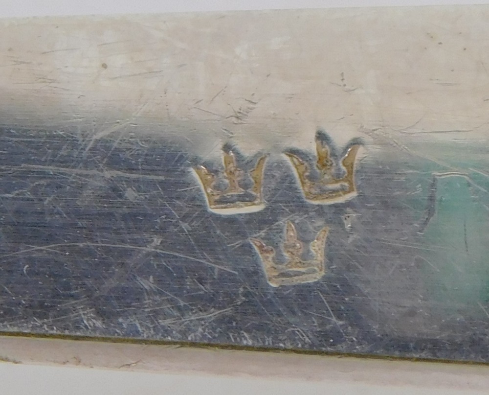 A pair of American mid 20thC plated salad servers, designed by Royal ...