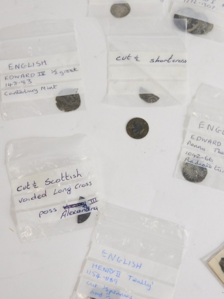 Coins, cut and others, Roman type and others, Edward IV style half ...