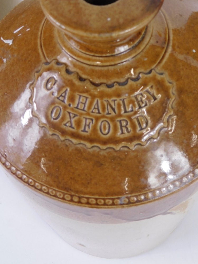 Three various stoneware flagons, to include Joseph Staines Family ...