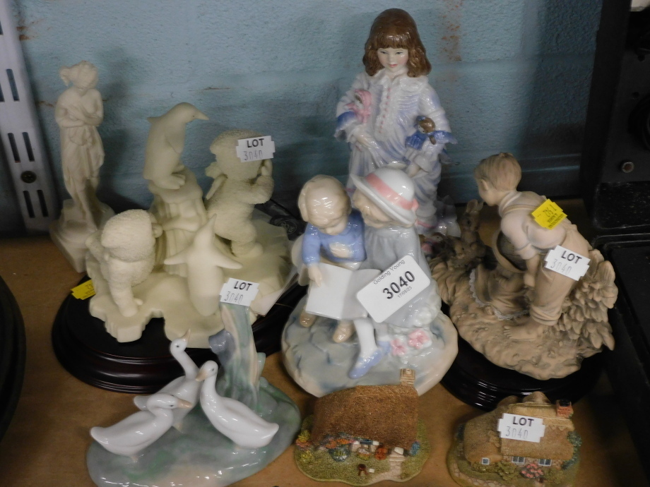 Various pottery figures, St Michael Children Group, Eskimos, Worcester ...