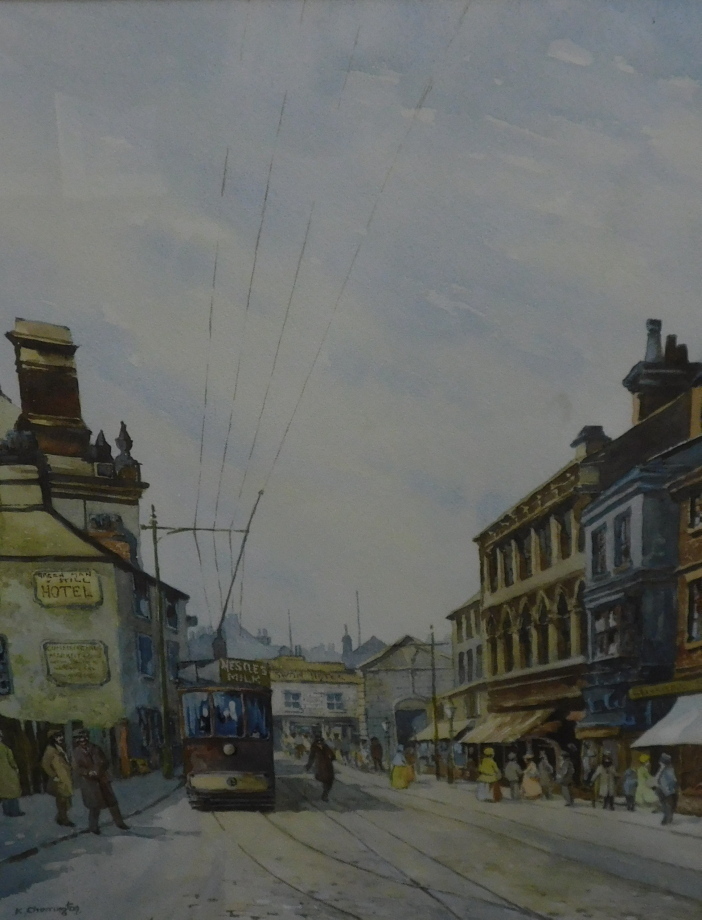 Ken Cherrington (20thC). A View of Market Street Kidderminster ...
