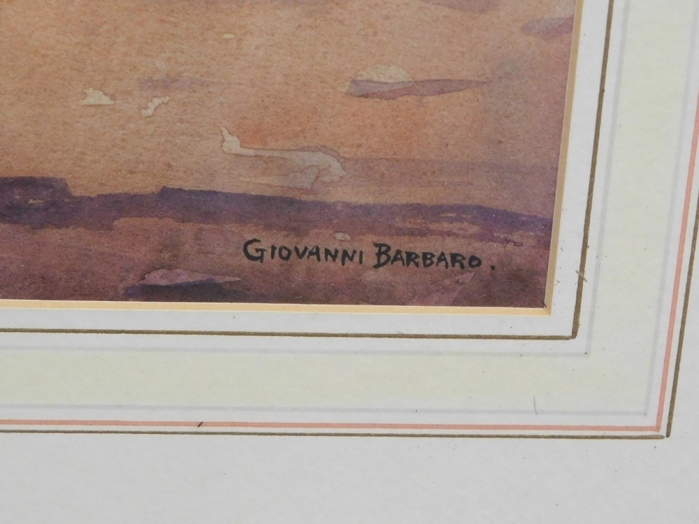 Giovanni Barbaro (1864-1915). Egyptian figures, camels and monuments in ...