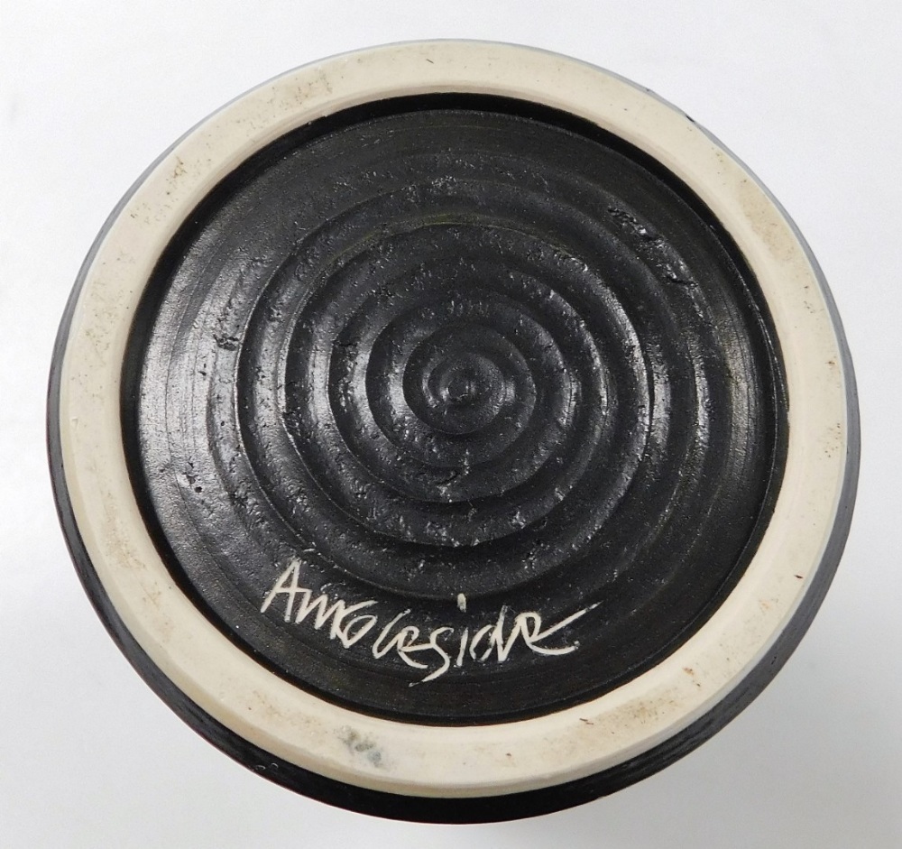 A late 20thC Ambleside pottery vase, of cylindrical form, decorated ...