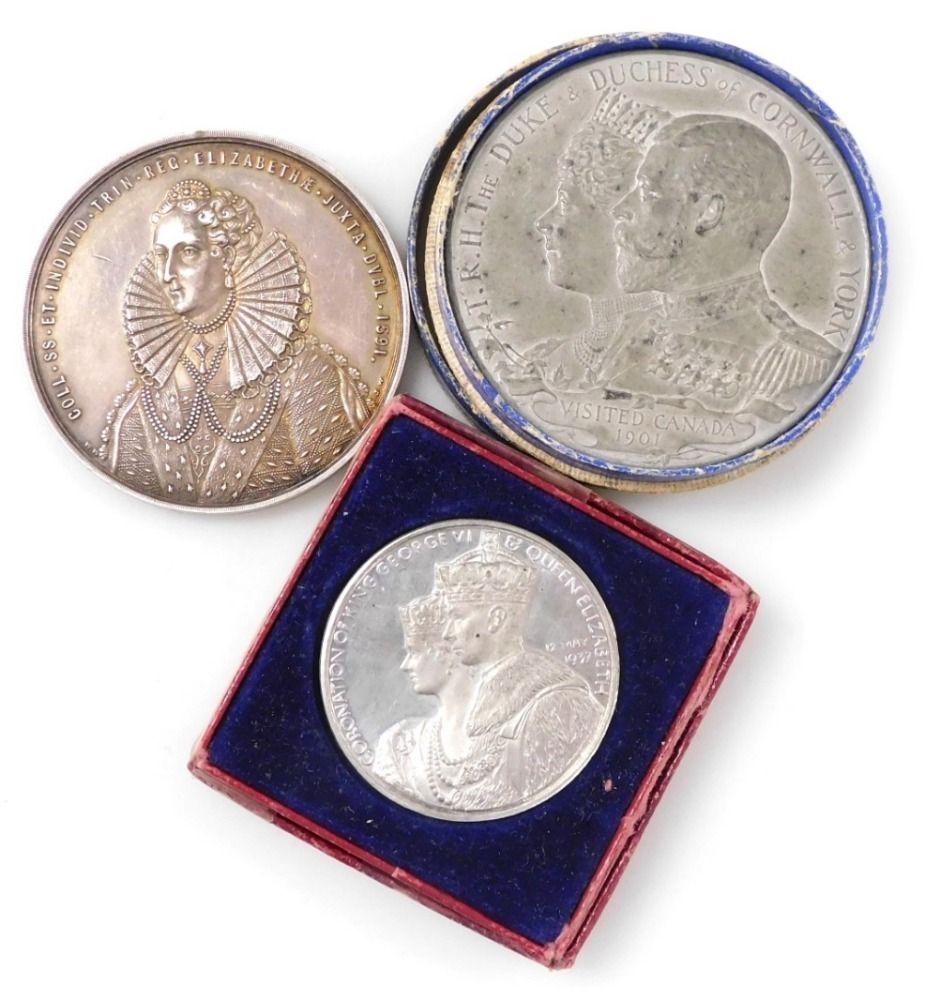 A Trinity College Dublin silver prize medal, named to Thomas Cockram ...