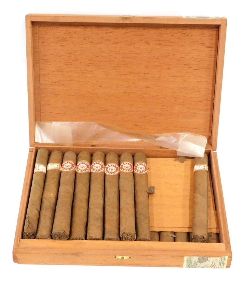 A part box of Royal Jamaica cigars, 13cm long, in outer packaging. (a ...