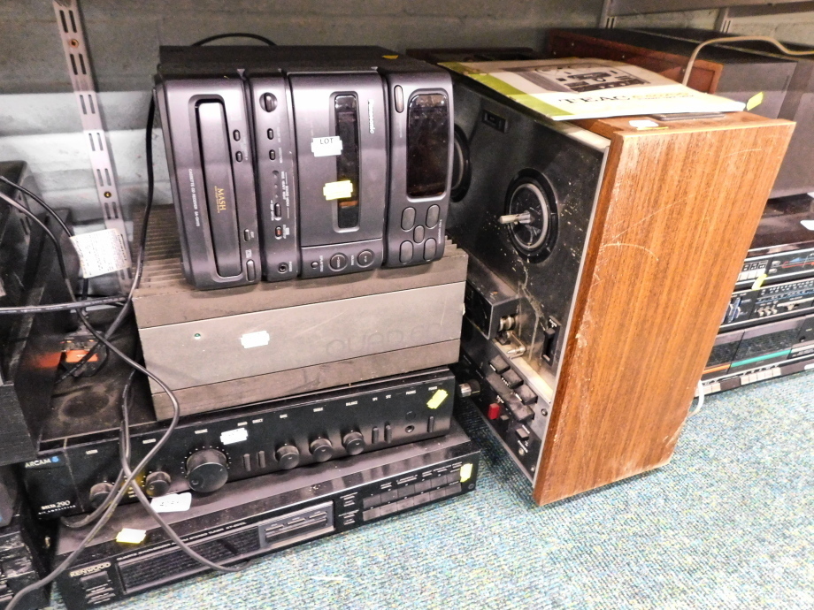 A part stacking system, Kenwood, Panasonic midi hi-fi system, Arcam ...