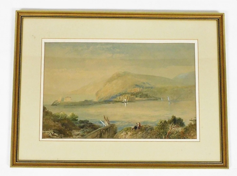 Fredrick Hines (1852-1952). Figures seated before river bank with ...