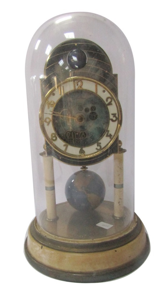 A J Kaiser of Germany anniversary clock, with circular cream numeric ...