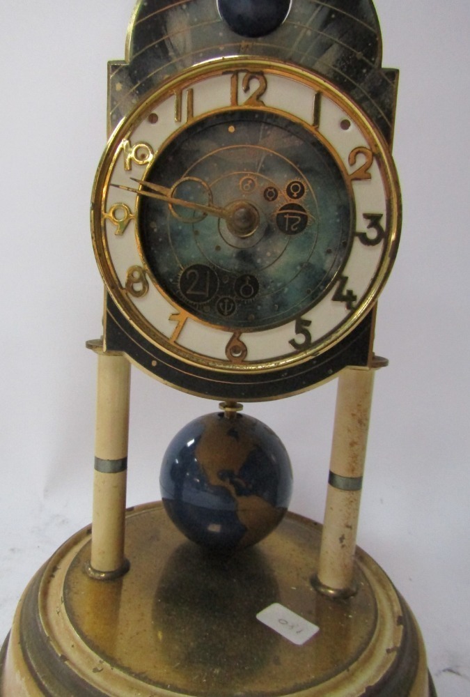 A J Kaiser of Germany anniversary clock, with circular cream numeric ...