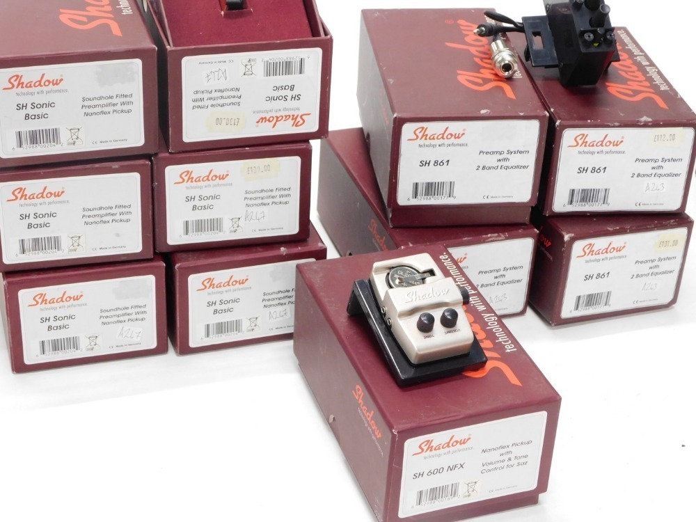 Two Piezo high performance pick ups, shadow bass guitar pick ups, and a ...