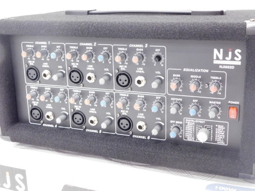 An NJS (New Jersey Soundcore) NJM62D six channel mixer amplifier with ...