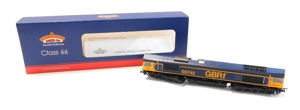 A Bachmann Branchline OO gauge Class 66 diesel locomotive, 66745 Modern ...
