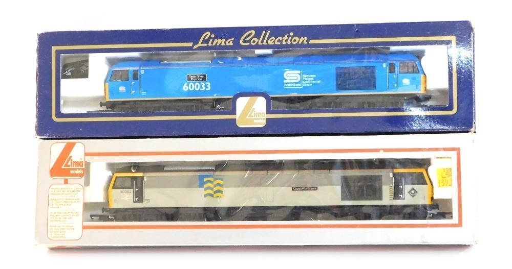 Lima Models OO gauge Class 60 diesel locomotives, comprising 60002 ...