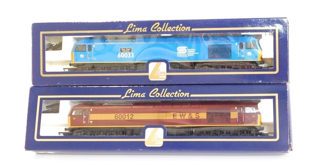 Lima Models OO gauge Class 60 locomotives, comprising 60033 Tees Steel ...