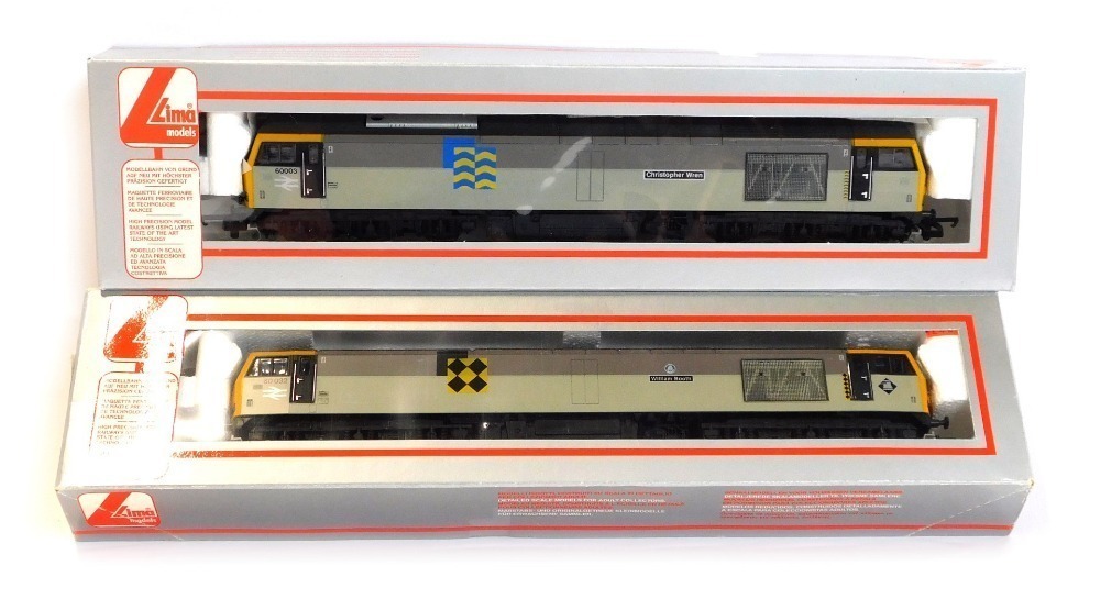 Lima Models OO gauge Class 60 locomotives, comprising 60003 Christopher ...
