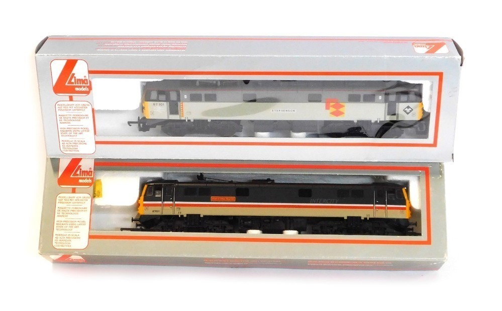 Lima Models OO gauge Class 87 locomotives, comprising 87031 Hallow the ...