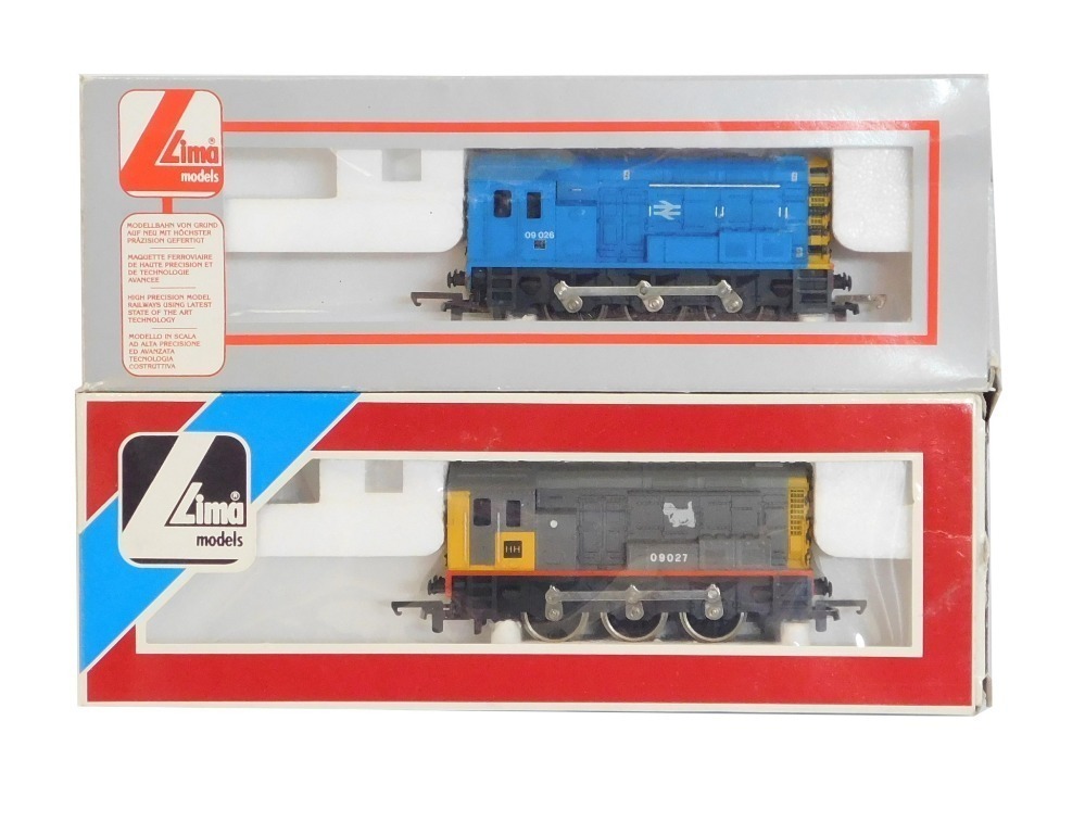 Lima Models OO gauge Class 09 diesel shunters, comprising 09027 Rail ...