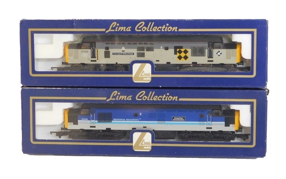 Lima Models OO gauge Class 37 locomotives, comprising 37429 Eisteddfod ...
