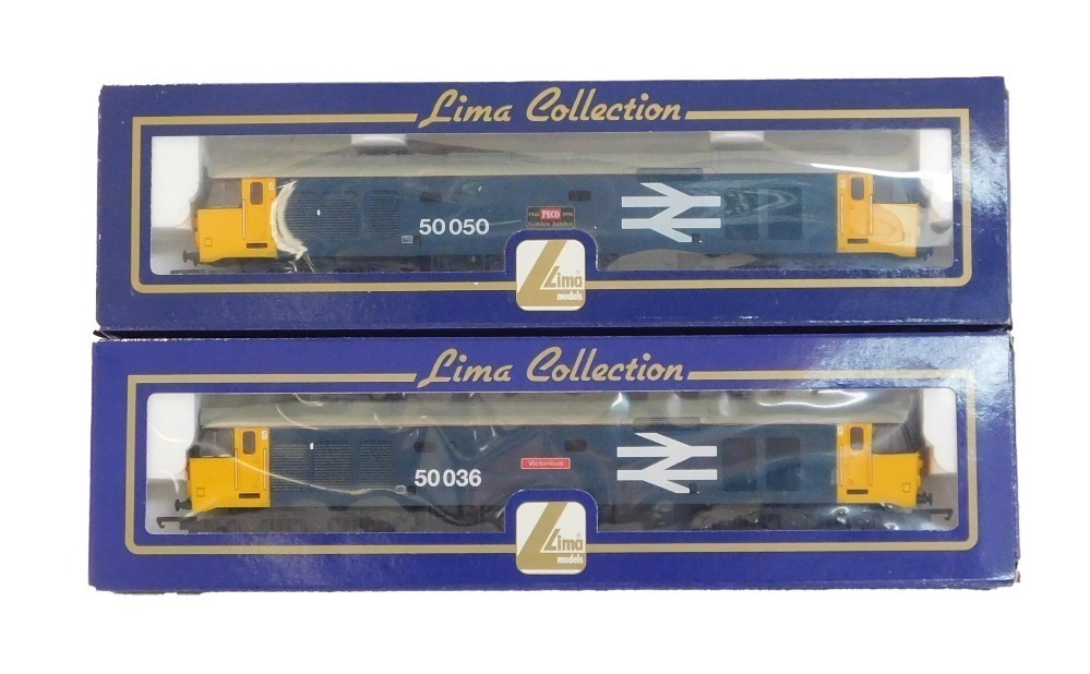 Lima Models OO gauge Class 50 diesel locomotives, comprising 50050 1946 ...