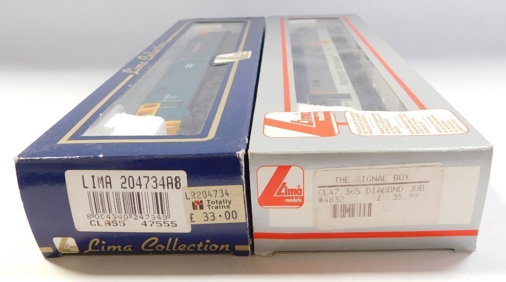 Lima Models OO gauge Class 47 locomotives, comprising 47365 Diamond ...