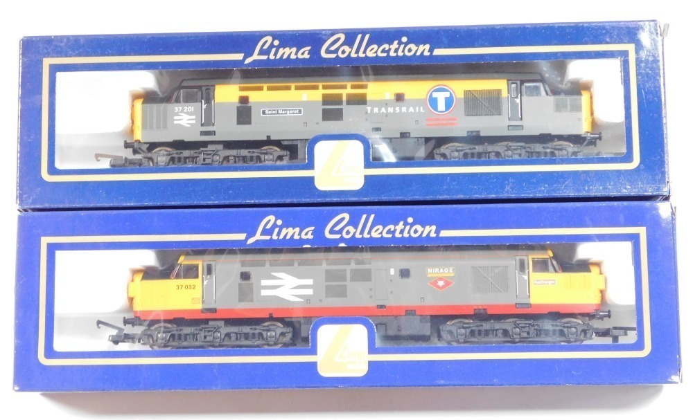 Lima Models OO gauge Class 37 locomotives, comprising 37201 St Margaret ...