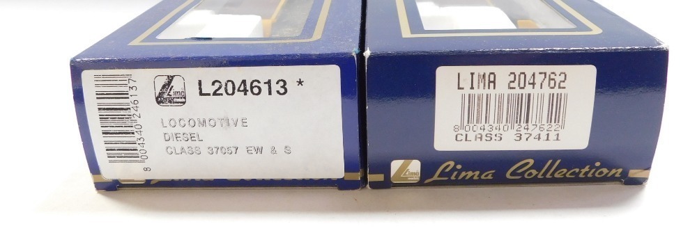 Lima Models OO gauge Class 37 locomotives, comprising 37057 Viking, EWS ...
