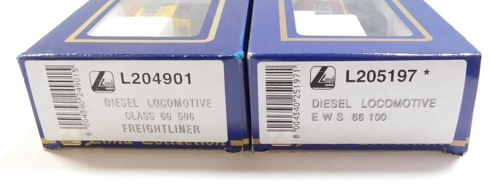 Lima Models OO gauge Class 66 locomotives, comprising 66506 Crewe ...