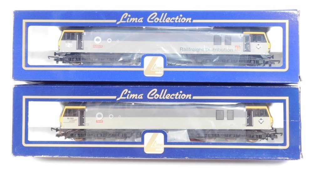 Lima Models OO gauge Class 92 locomotives, comprising 92030 Ashford ...
